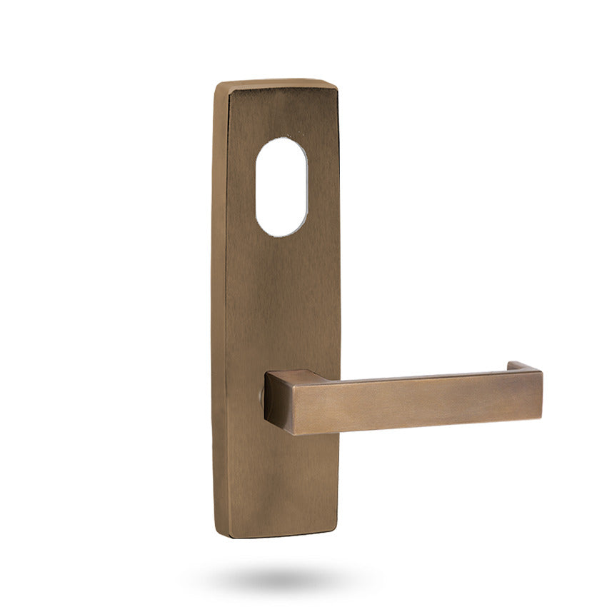 1801 Ext Square End Plate With Cyl Hole & Lever