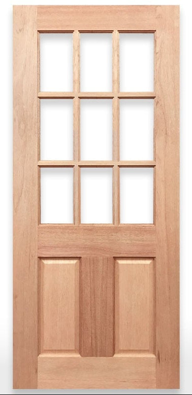 Half French 9L2P Entrance Door - Unglazed | AMS Doors
